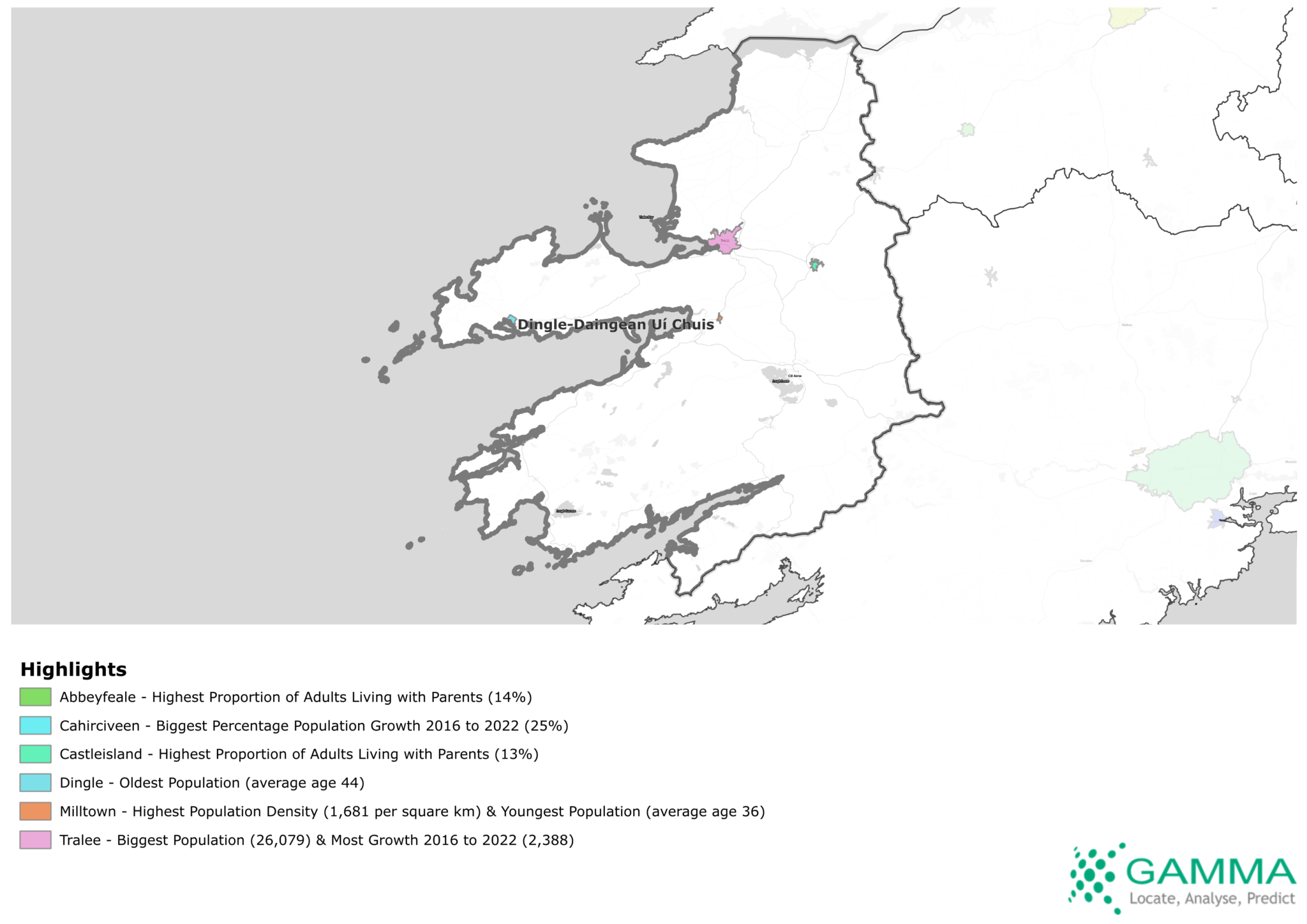 Mapping Ireland's Population Dynamics: County by County Insights