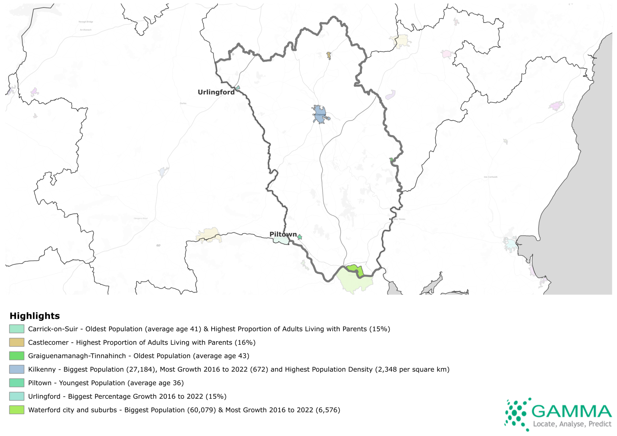Mapping Ireland's Population Dynamics: County by County Insights